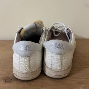 P448 | Shoes | P448 Jack All White The White Pebbled Leather Upper And ...